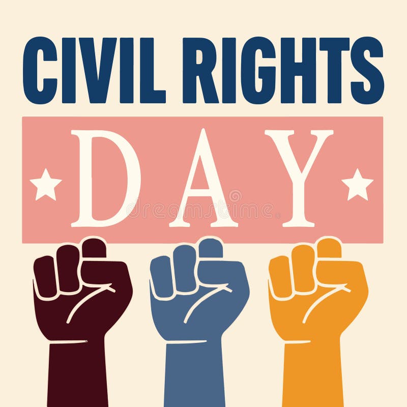 Civil Rights Day Poster Concept Stock Illustration - Illustration of ...