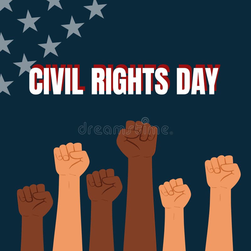 Civil Rights Day Poster Concept Stock Illustration - Illustration of ...
