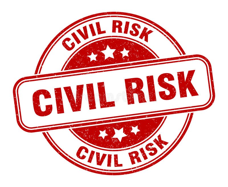 Civil Risk Stamp. Civil Risk Label. Round Grunge Sign Stock Vector ...