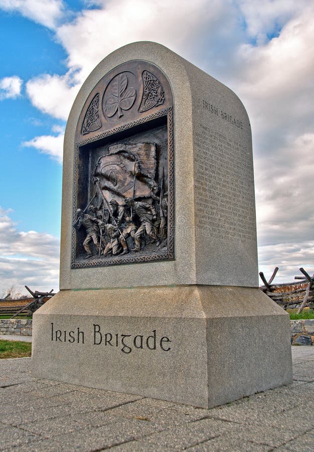 Civil War Irish Brigade Monument Editorial Stock Photo - Image of ...