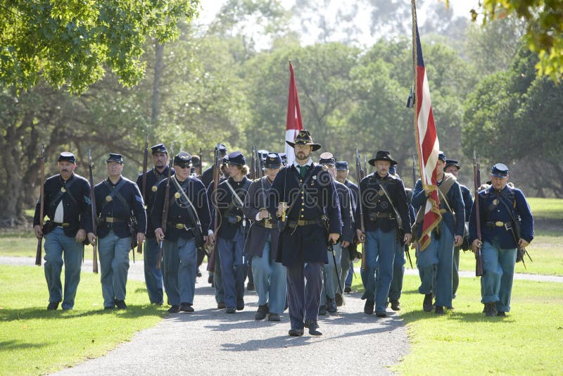 Civil War Re-Enactment 24 - Union Marching Editorial Stock Image ...