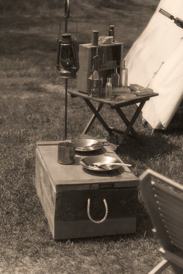 Civil War Reenactment Camp Setup Stock Image - Image of south ...