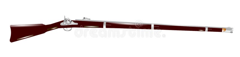 Historical matchlock rifle stock vector. Illustration of vintage - 84458956