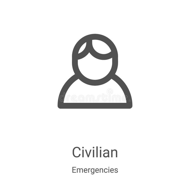Civilian Linear Icon. Modern Outline Civilian Logo Concept on Wh Stock ...