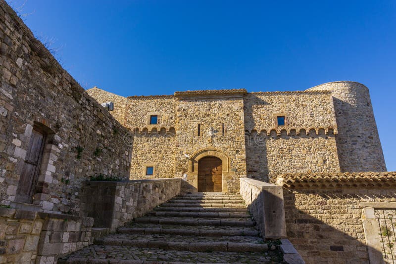 Civitacampomarano, Molise. the Castle Stock Photo - Image of towers ...