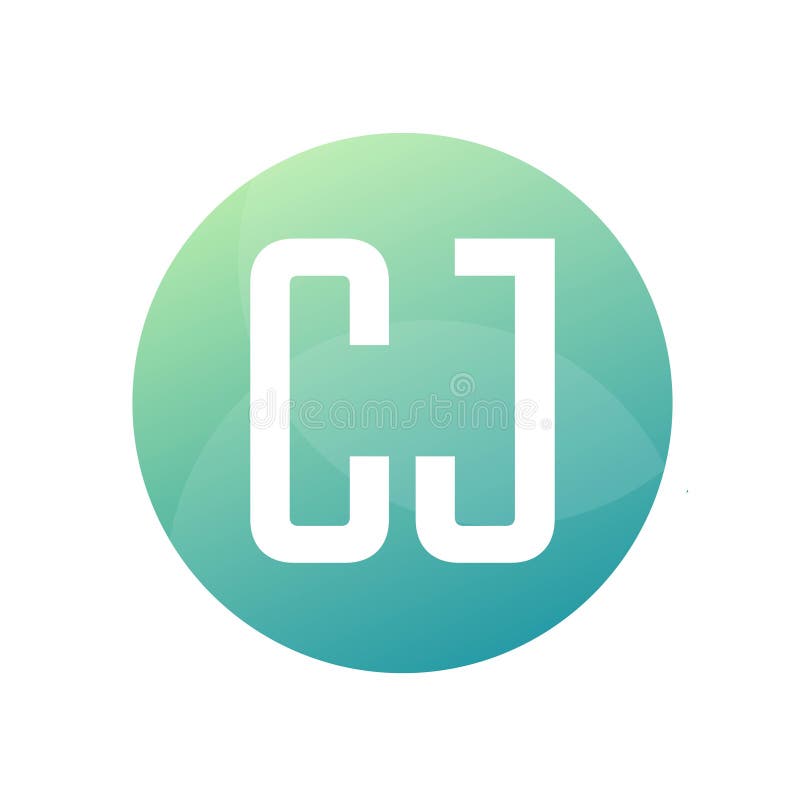 CJ Letter Logo Design with Simple Style Stock Vector - Illustration of ...