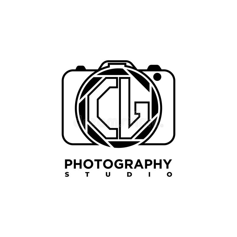 CJ Letter Photograph Camera Style Stock Vector - Illustration of vector ...