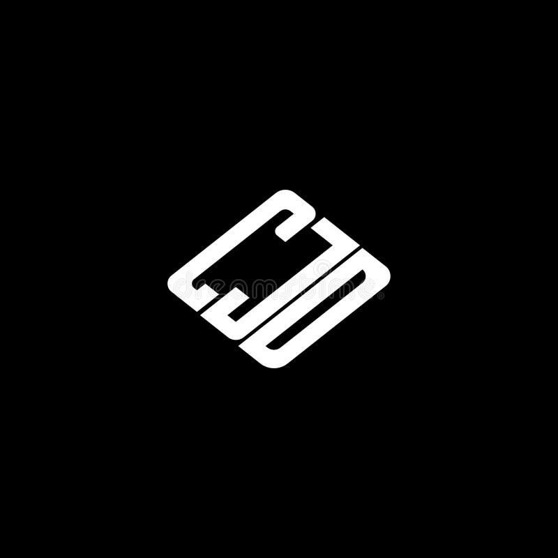 CJD Letter Logo Design on Black Background Stock Illustration ...