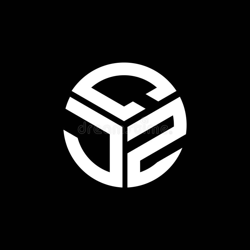 CJZ Letter Logo Design on Black Background. CJZ Creative Initials ...