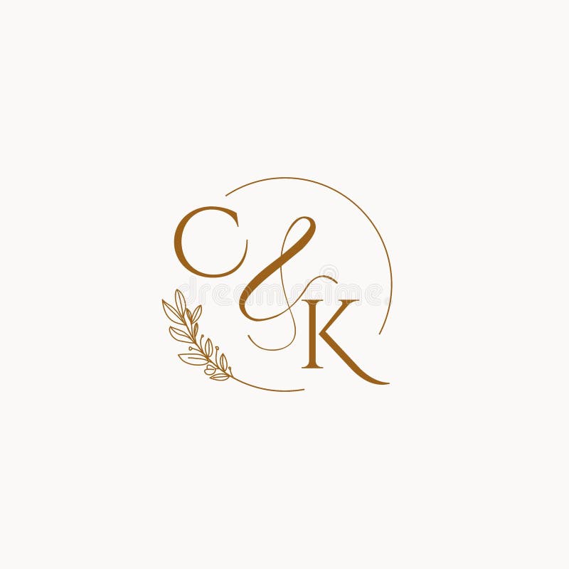 CK Initial Wedding Monogram Logo Stock Illustration - Illustration of ...