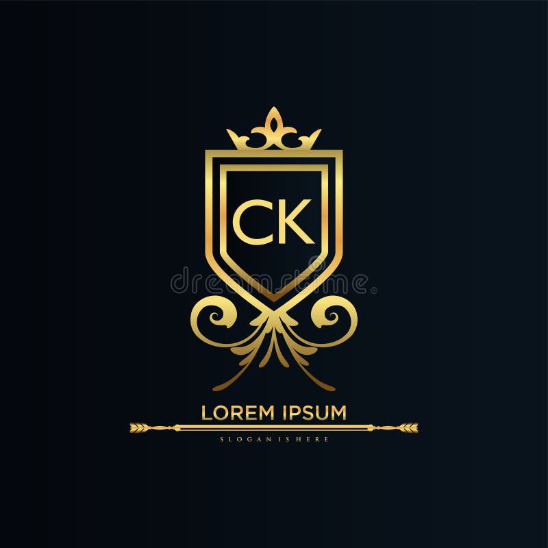 CK Letter Initial with Royal Template.elegant with Crown Logo Vector ...