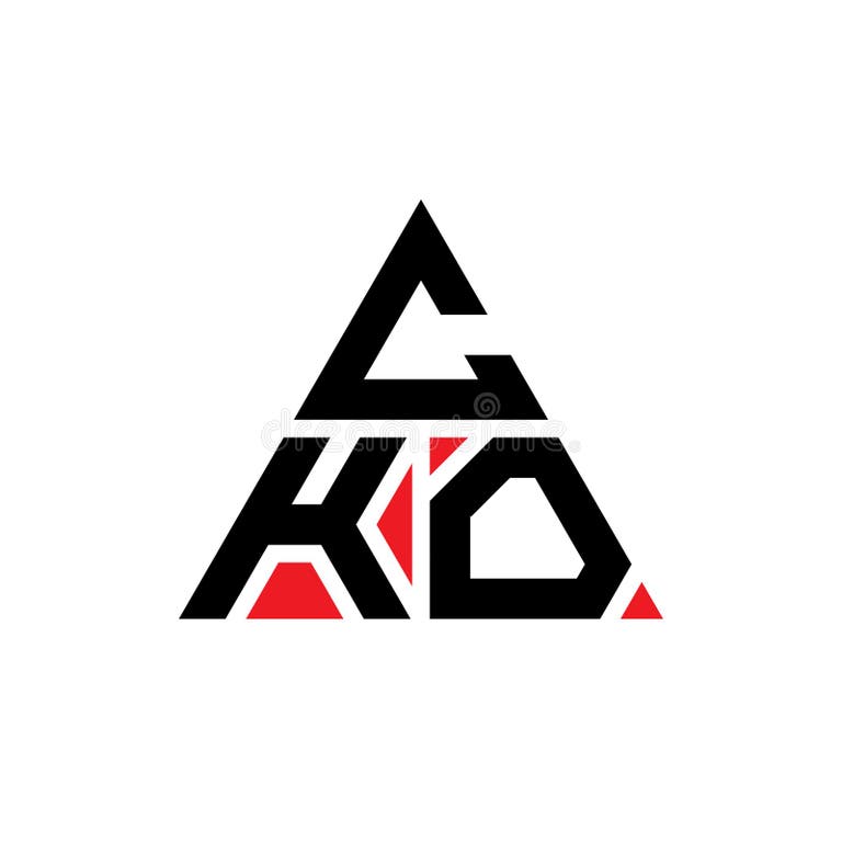CKO Triangle Letter Logo Design with Triangle Shape. CKO Triangle Logo ...