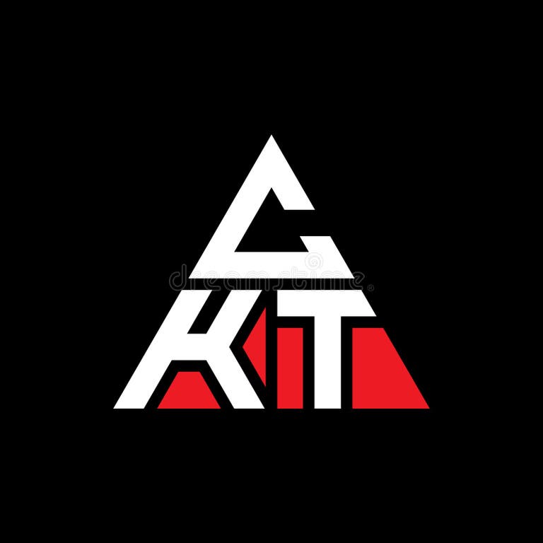 CKT Triangle Letter Logo Design with Triangle Shape. CKT Triangle Logo ...