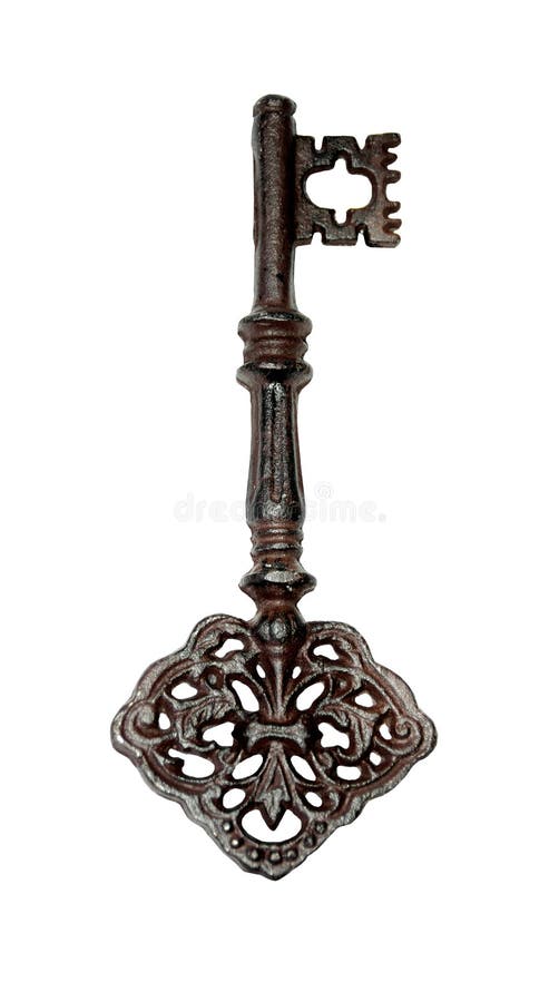 Vieilles Clés Décoratives En Métal D'isolement Image stock - Image du ...