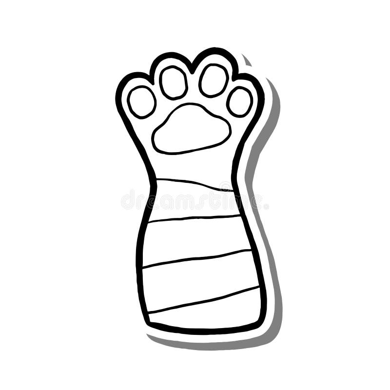 CL1141 Cat Leg Chubby stock vector. Illustration of stamp - 370821014