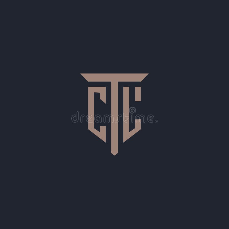 CL Initial Logo Monogram with Pillar Icon Design Stock Vector ...