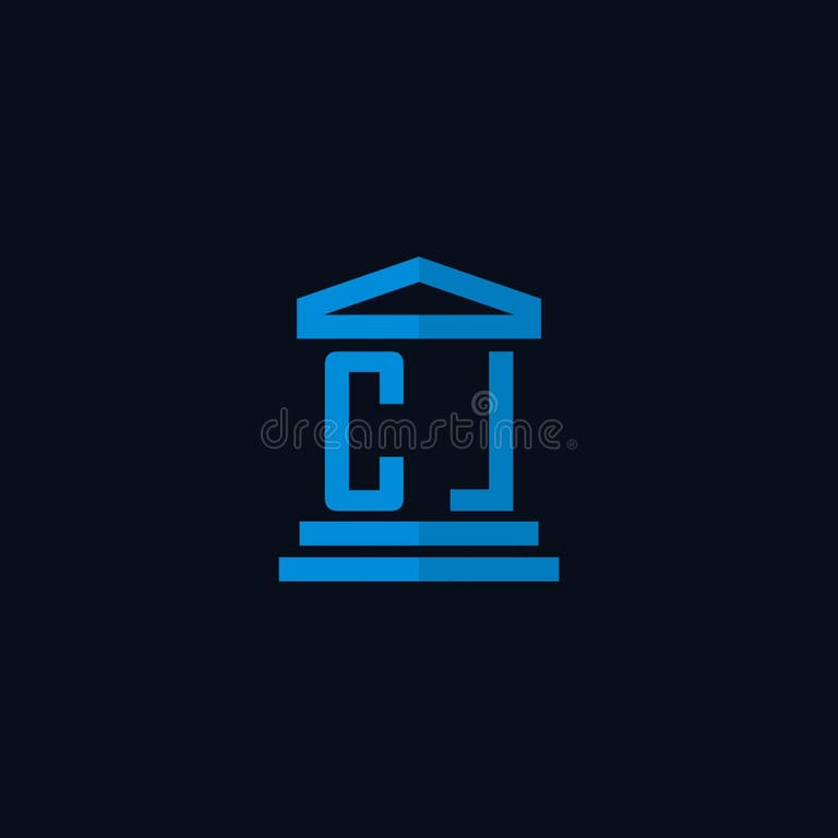 CL Initial Logo Monogram with Simple Courthouse Building Icon Design ...