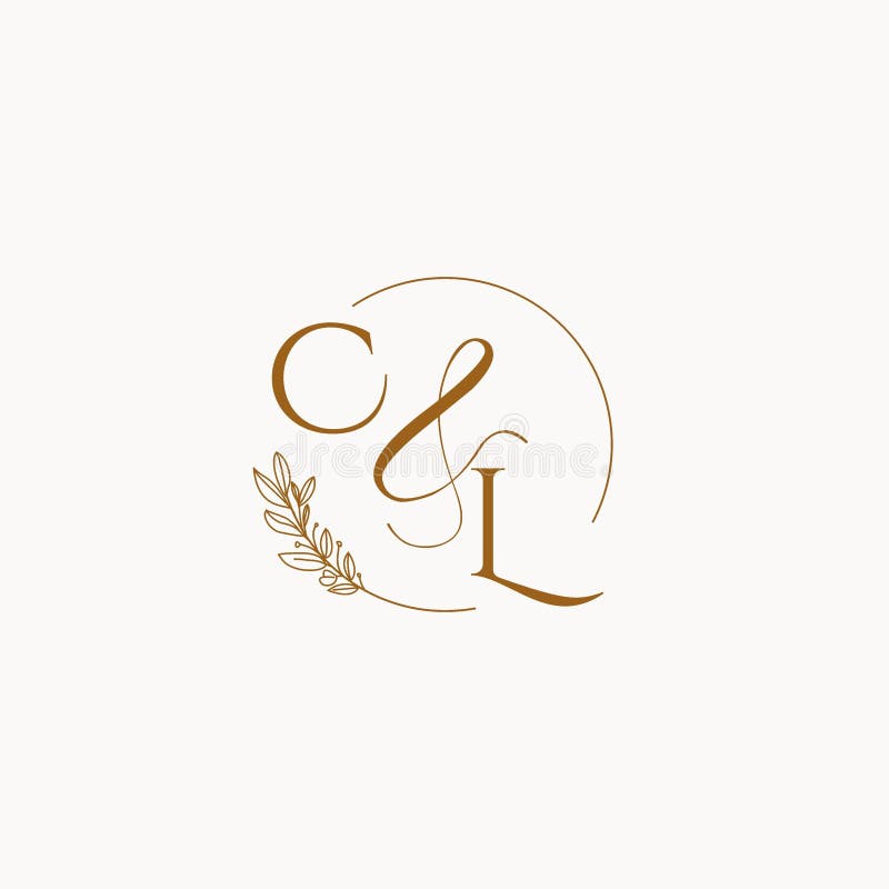 CL Initial Wedding Monogram Logo Stock Illustration - Illustration of ...