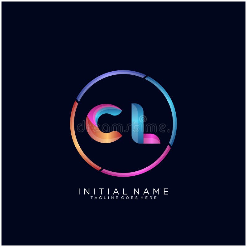 CL Letter Logo Icon Design Template Elements Stock Vector ...
