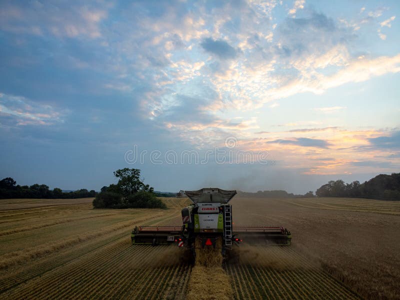 Claas 8900 Harvester Combine in the Fields of Faxe, Denmark Editorial ...