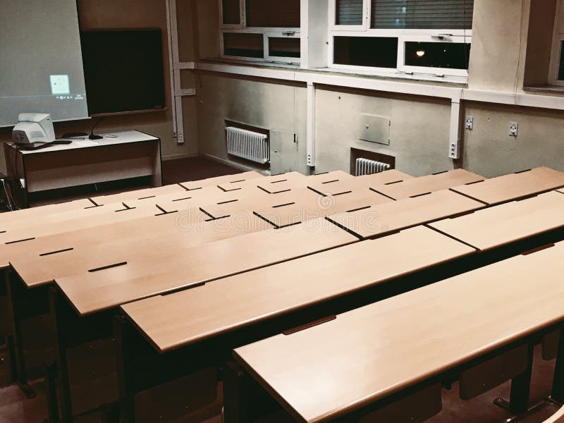 Class Room University College Study Stock Photo - Image of interior ...