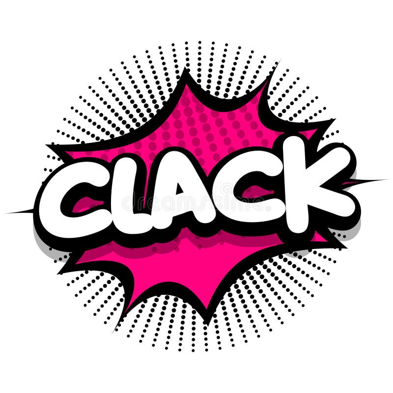 Clack Comic Book Explosion Bubble Vector Illustration Stock Vector ...