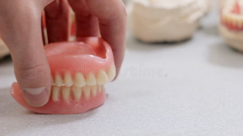 Clacking Human Teeth in the Dental Laboratory Stock Video - Video of ...