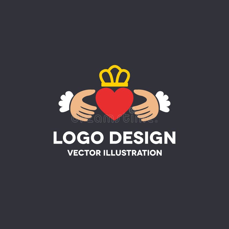 Claddagh ring vector icon stock illustration. Illustration of loyalty ...