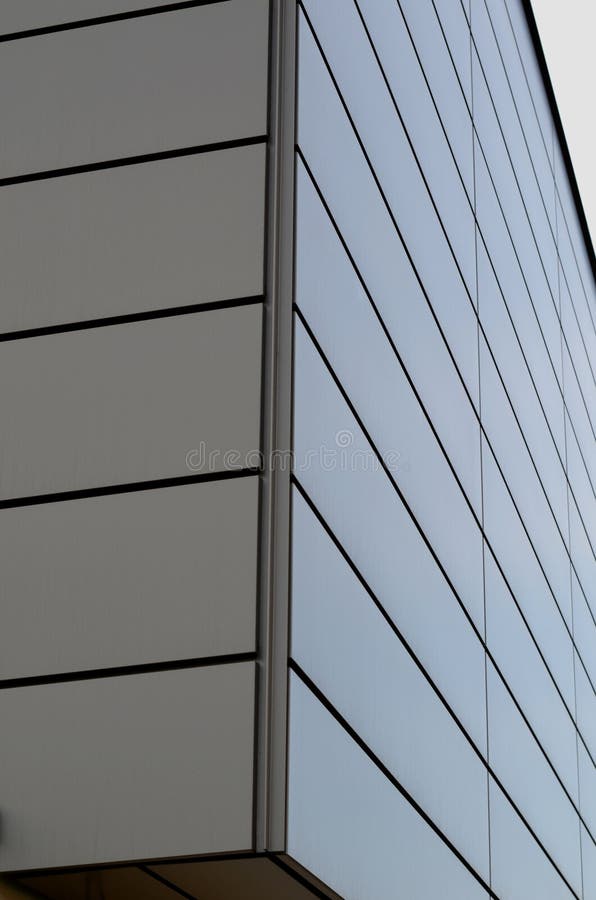 Cladding of a Building with a Expanded Metal Lattice Structure. Stock ...