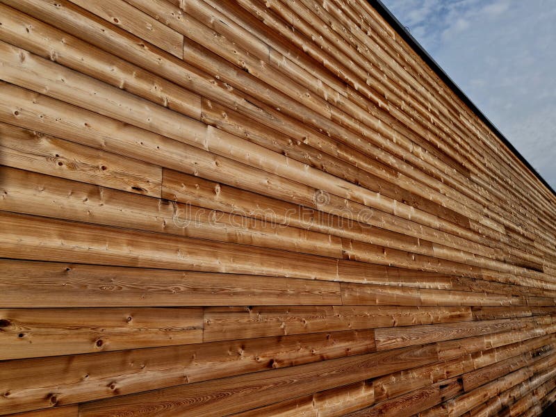 Cladding the Building with Natural Boards. Pine or Larch Wood is ...
