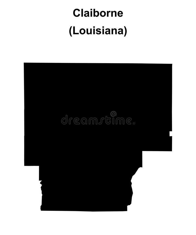 Claiborne outline map stock vector. Illustration of louisiana - 361602117