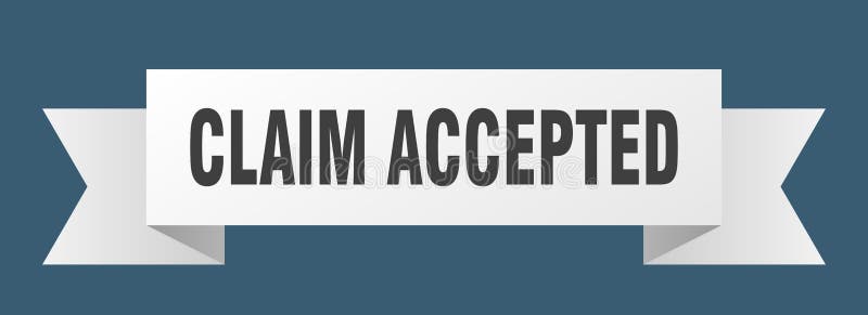 Claim Accepted Ribbon. Claim Accepted Isolated Band Sign Stock Vector ...