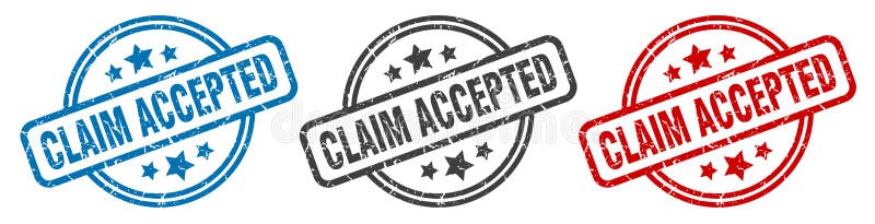 Claim Accepted Stamp. Claim Accepted Round Isolated Sign Stock Vector ...