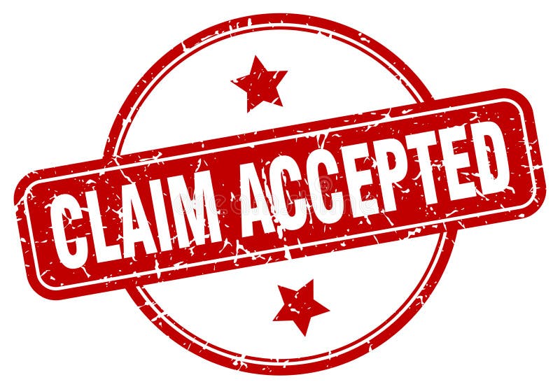 Claim Accepted Stamp. Claim Accepted Round Vintage Grunge Label Stock ...