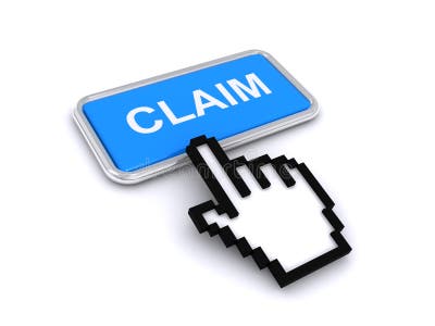 Claim button stock image. Image of icon, blue, graphics - 69565221