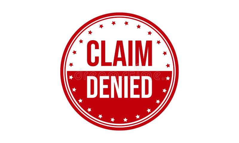 Claim Denied Rubber Grunge Stamp Seal Vector Illustration Stock Vector ...