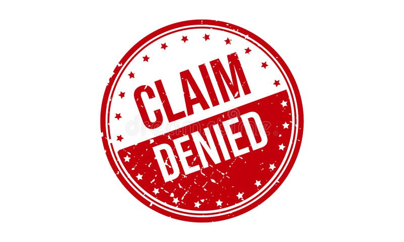 Claim Denied Rubber Grunge Stamp Seal Vector Illustration Stock Vector ...