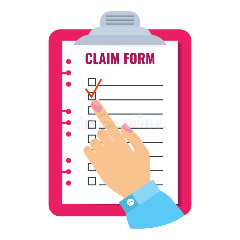 Claim form blank stock vector. Illustration of delivery - 115082816