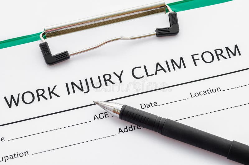 Claim Form for an Injury at Work. Stock Image - Image of benefits, form ...