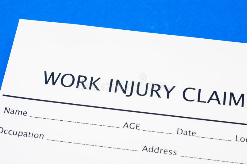 Claim Form for an Injury at Work Stock Photo - Image of insurance ...