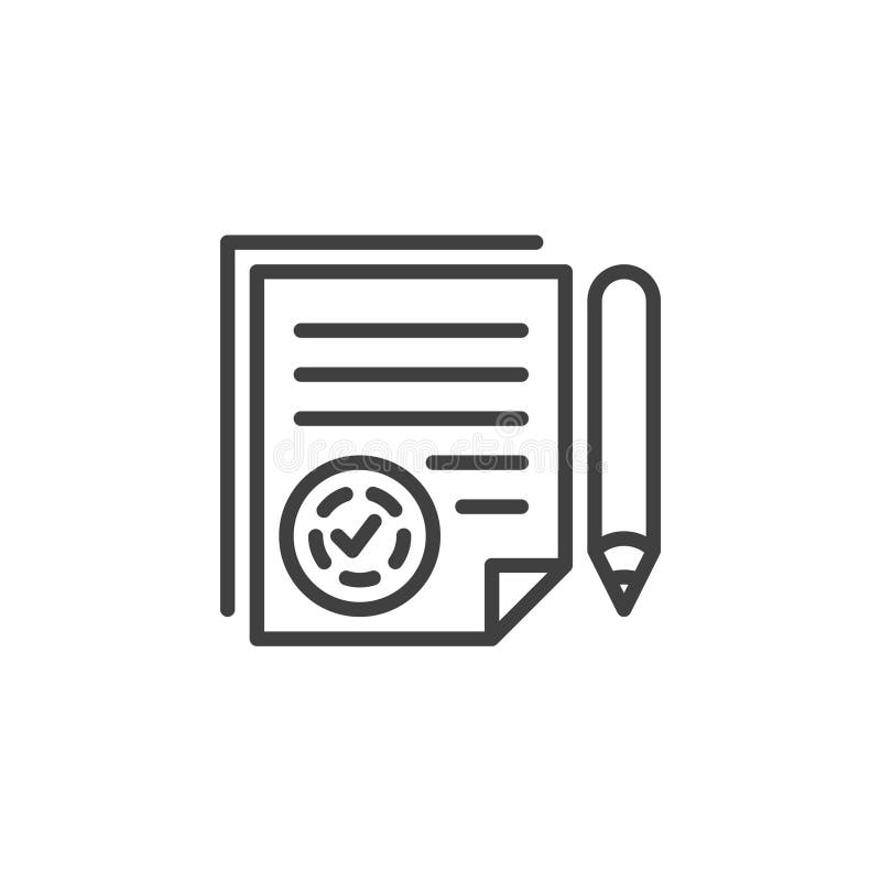 Claim form line icon stock illustration. Illustration of outline ...