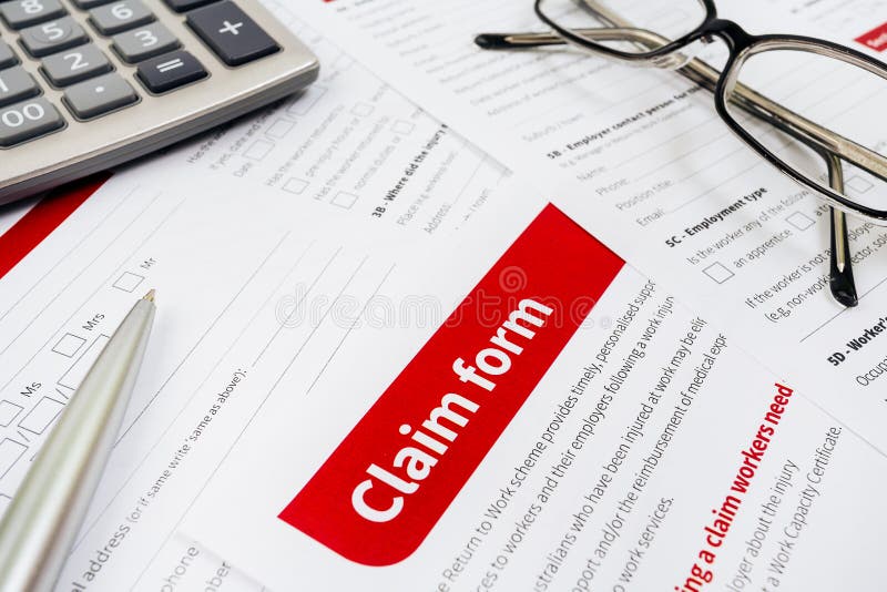 Professional Negligence Claim Form Stock Photo - Image of loss ...