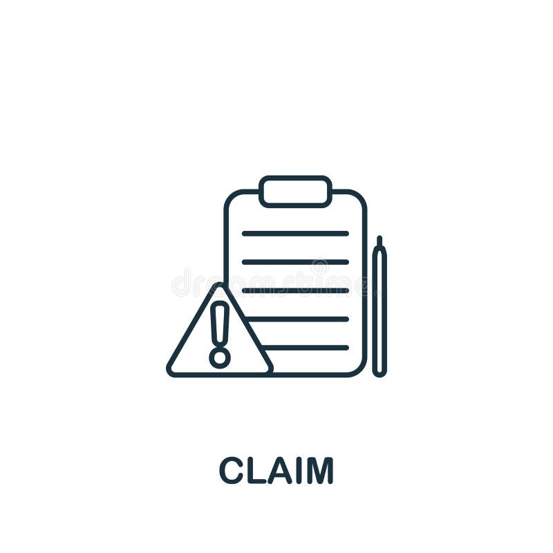 Claim Icon. Line Simple Line Shipping Icon for Templates, Web Design ...