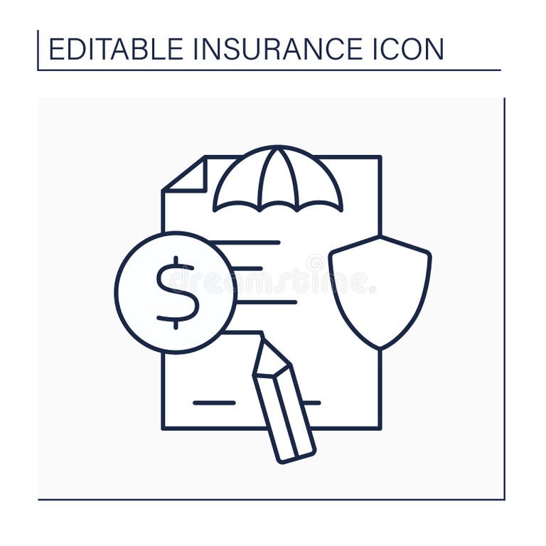 Claim line icon stock vector. Illustration of safety - 229690934