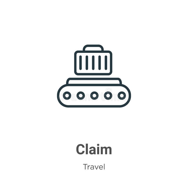 Claim Outline Vector Icon. Thin Line Black Claim Icon, Flat Vector ...