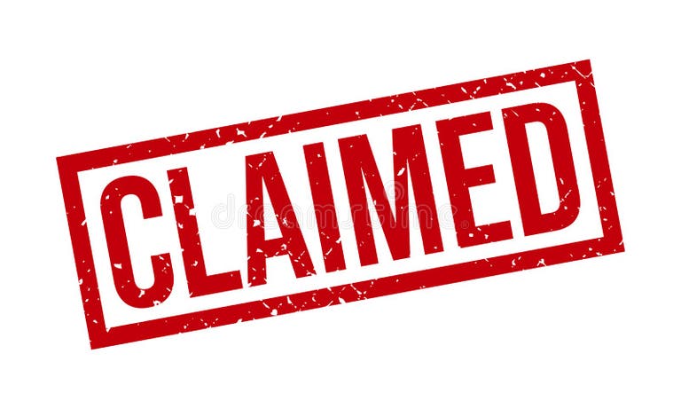 Claimed Rubber Grunge Stamp Seal Vector Illustration Stock Vector ...