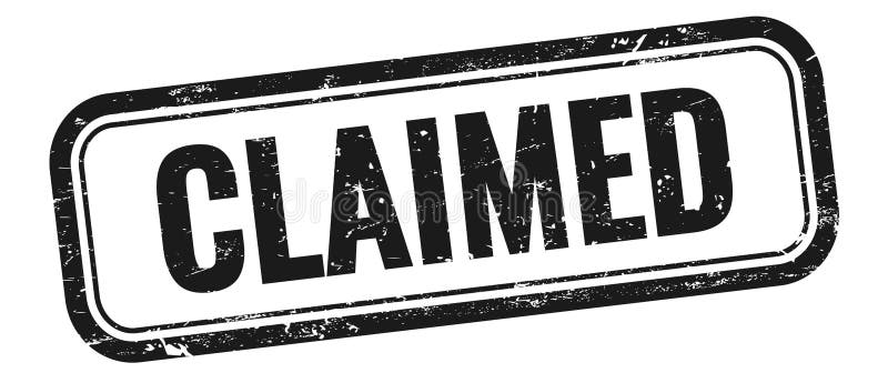 CLAIMED Text on Black Grungy Vintage Stamp Stock Image - Image of seal ...