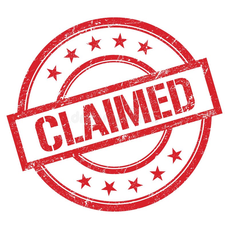 CLAIMED Text Written on Red Vintage Stamp Stock Illustration ...