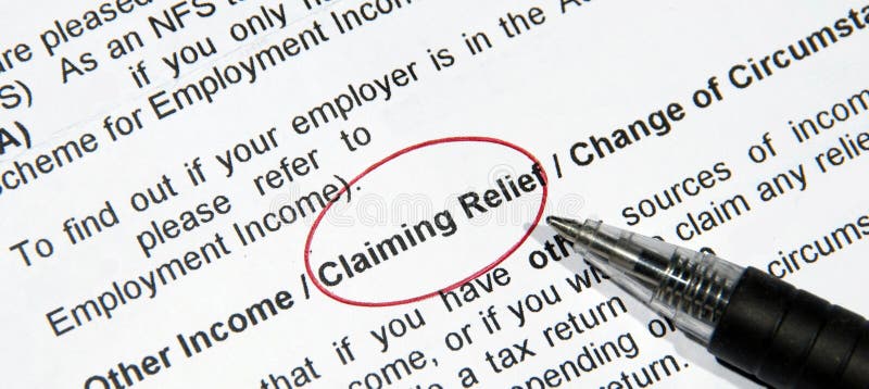 Claiming relief stock photo. Image of word, insurance - 30772878