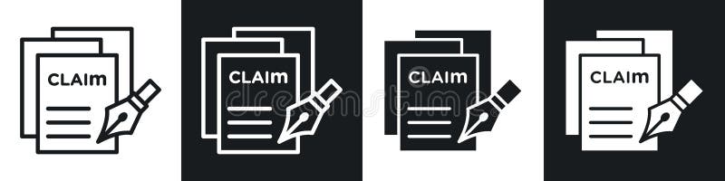 Claims thin line icon set stock vector. Illustration of claims - 329362020